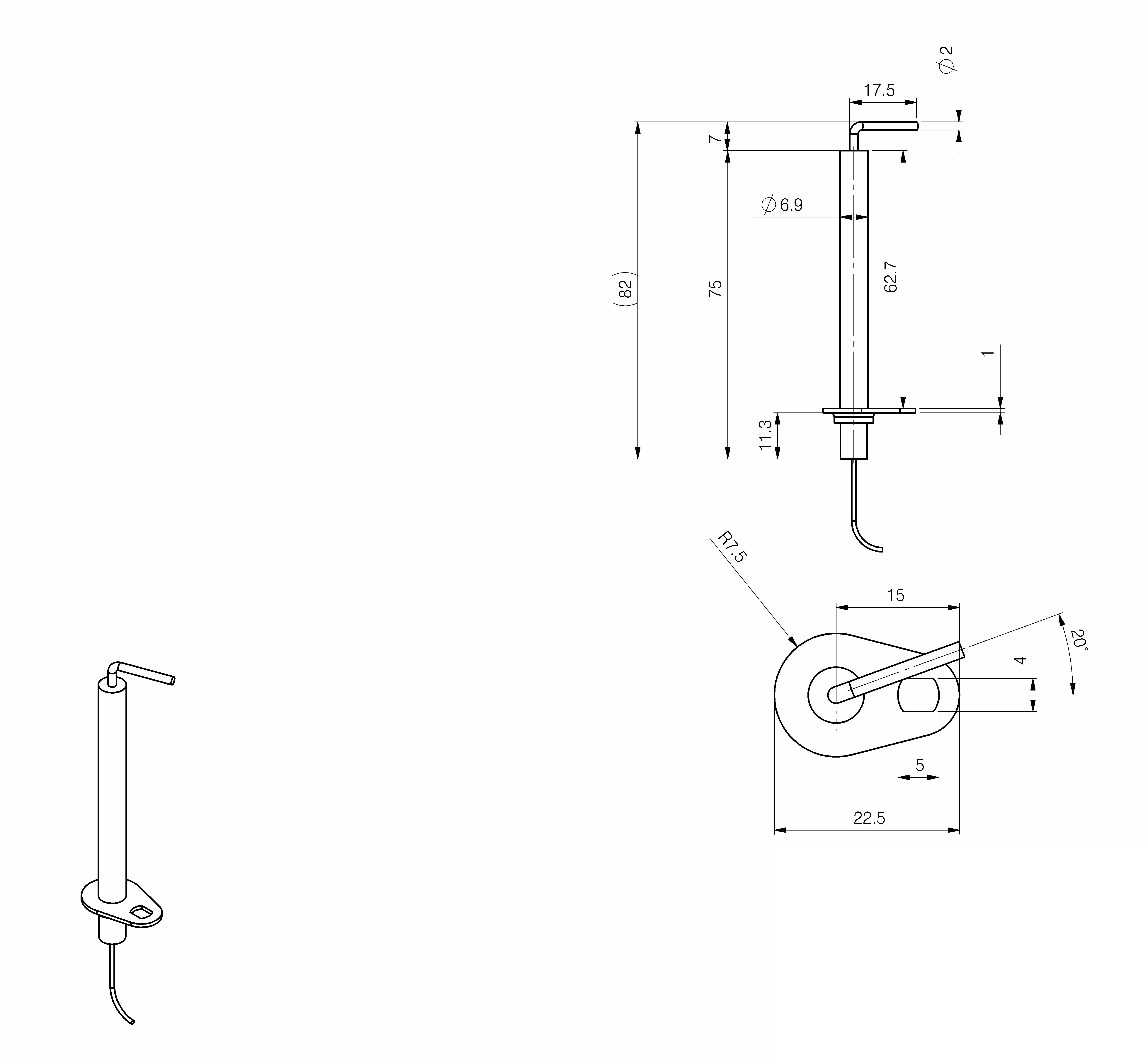 Spark Ignition Ceramic Electrode Flame Sensor - Buy spark electrode ...